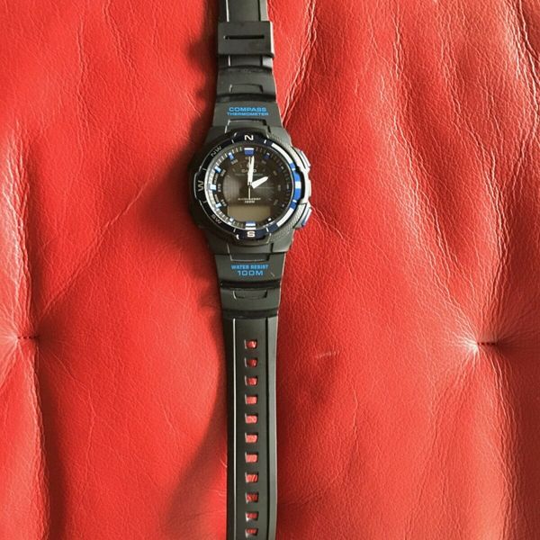 casio illuminator mens watch module #5269 sunset/sunrise world time ...