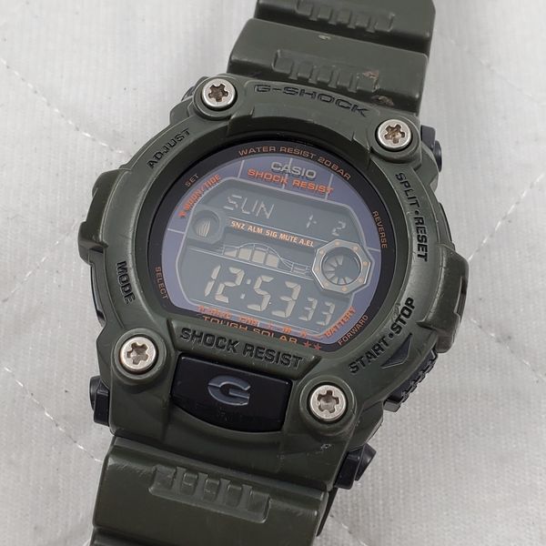 CASIO G-SHOCK GR-7900KG TOUGH SOLAR MILITARY GREEN ALARM CHRONO MEN'S ...