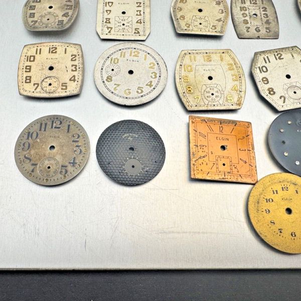 LOT 30+ ELGIN/Lord WATCH DIALS VINTAGE FACES DIALS REPAIR parts ...