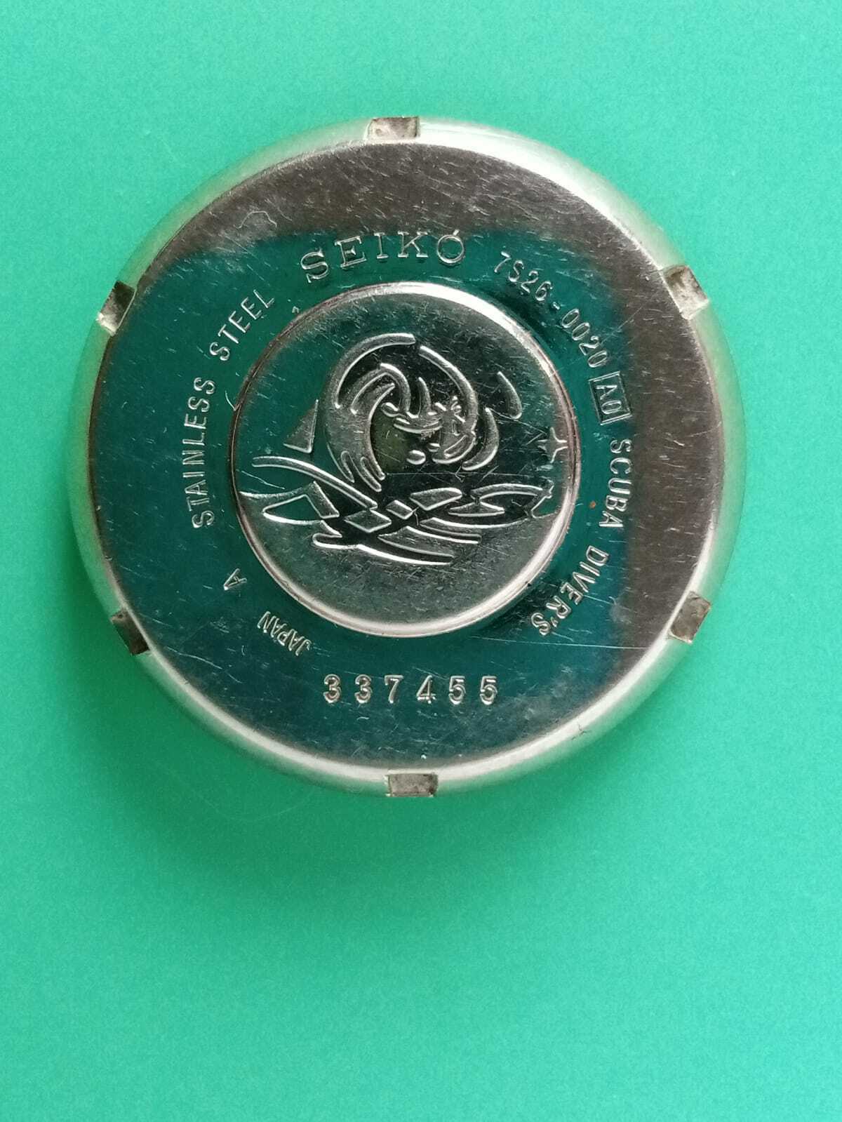 USED SEIKO 7s26 0020 CASE BACK only for SKX007 SKX009 no. 337455 ...
