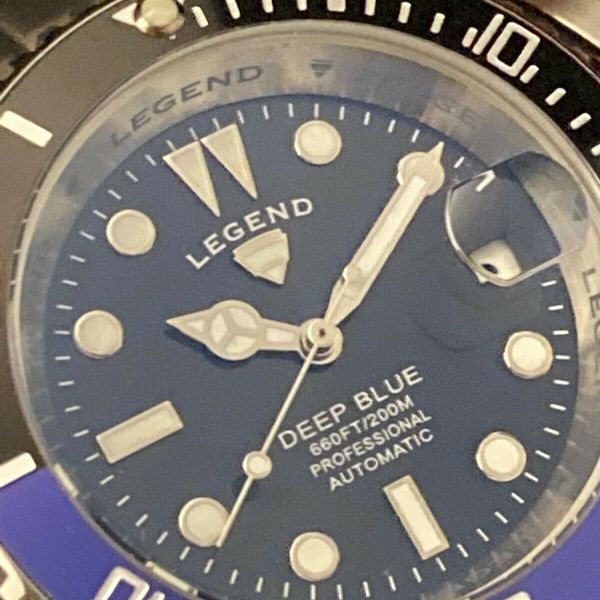 LEGEND BATMAN Deep Blue Submariner style Diver Automatic Mens watch ...