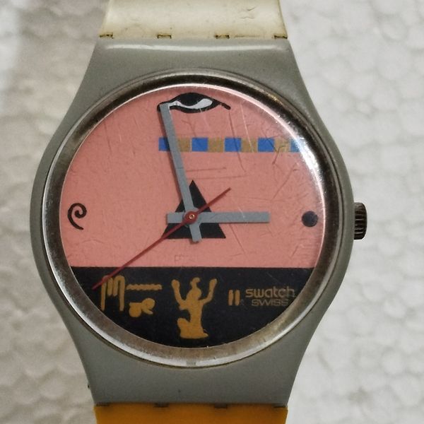 SWATCH vintage Wristwatch Egyptian Osiris 80s retro Swiss made plastic ...