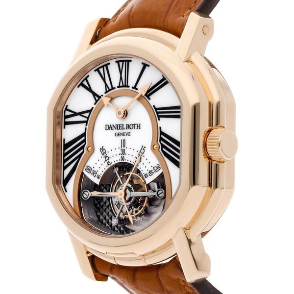 Daniel Roth 8 Day Tourbillon 18K Rose Gold Watch - Rare Hinged Double ...