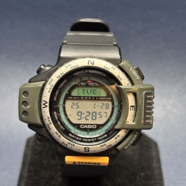 Vintage Casio Pathfinder ATC-1200 Triple Sensor Digital Quartz Watch ...