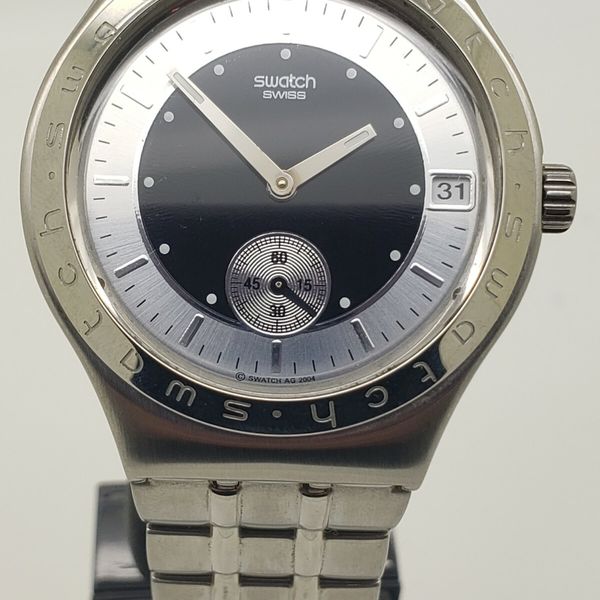 Vintage Swatch Men's Stainless Steel With Date and Sub Second Dial 40mm ...