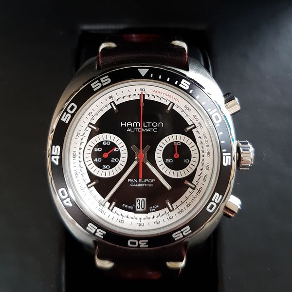 Hamilton Pan Europ Chronograph Watch Automatic H35756735 | WatchCharts ...