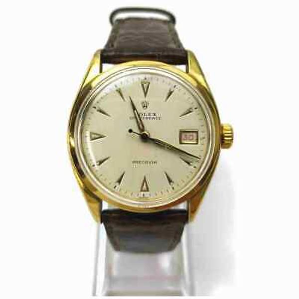 Rolex Watch OYSTER DATE 6094 33mm Hand-winding Men's Cream X Browns ...