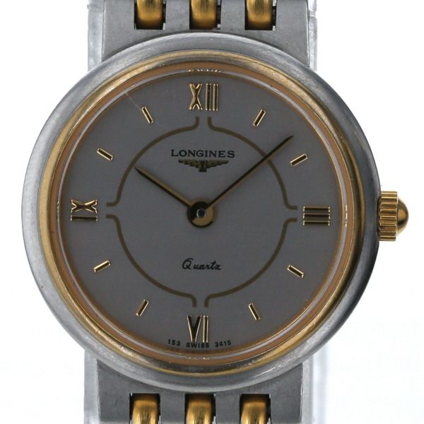 Longines LONGINES Combi Round Face Quartz Silver Dial 2-needle Ladies ...