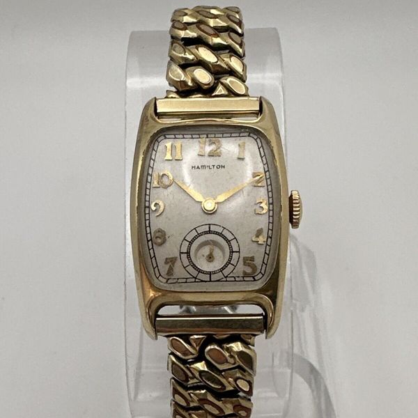 Vintage Hamilton Boulton 1940s 14K gold fill 19J Cal. 982 Menâ s Watch ...