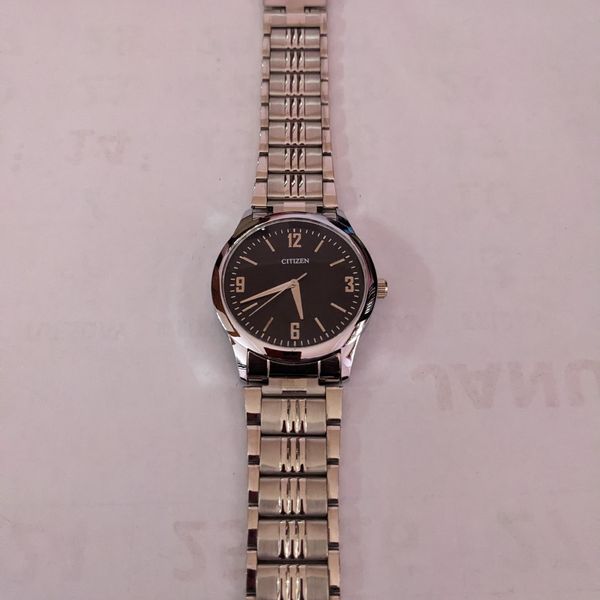 citizen quartz mens watch Silver Color Made in Japan | WatchCharts ...