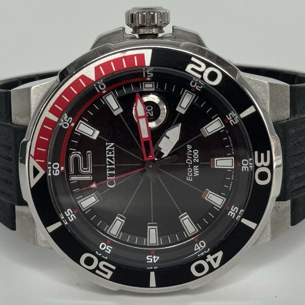 Citizen Eco-Drive WR200 Red & Black 45mm Solar Watch J810-S127301 ...