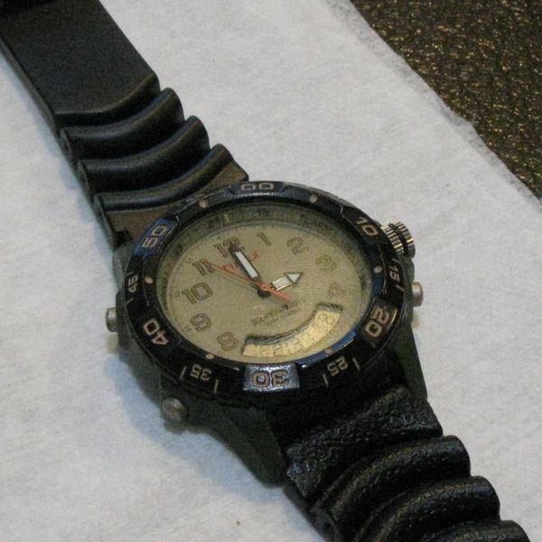 Timex T45181 Men's Expedition Combo dark green / black Watch Indiglo ...