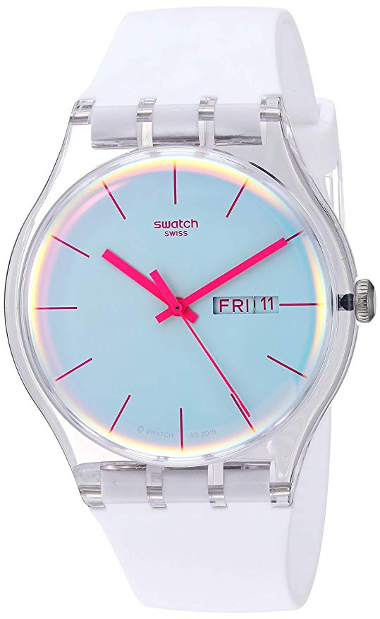 Swatch Swatch Transformation Quartz Silicone Strap, White, 20 Casual ...