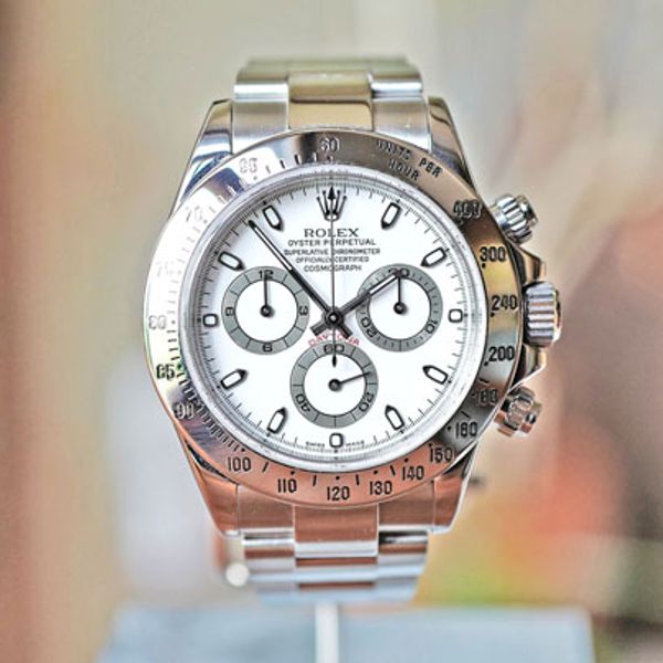 FS ROLEX Cosmograph DAYTONA Chronograph White Dial Steel 40mm Ref ...