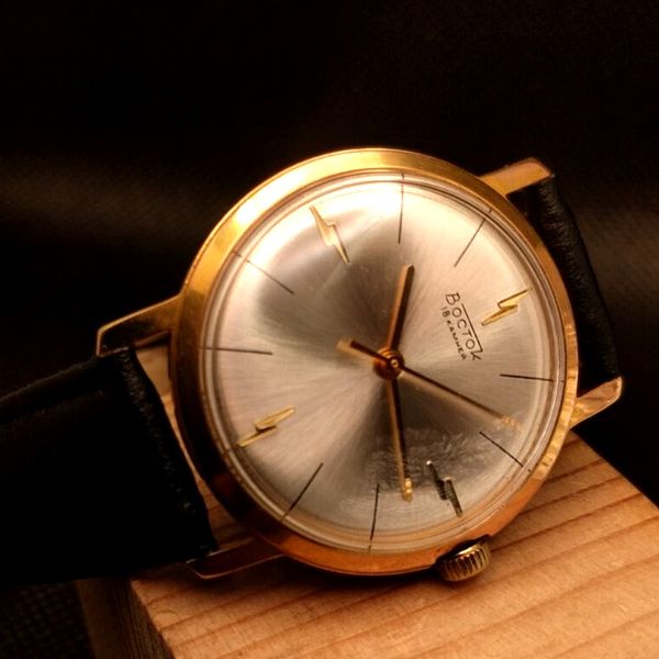 Restored gold plated watch VOSTOK 2209 Vintage men's wristwatch USSR ...