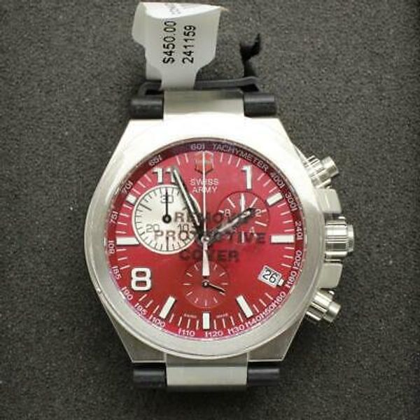 Victorinox Swiss Army Convoy Quartz Chronograph RED DIAL NEW in BOX ...