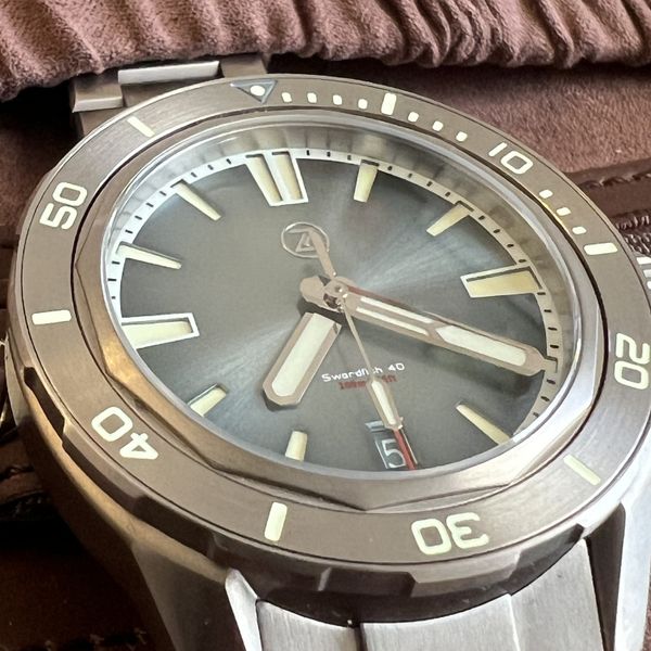 Zelos Swordfish 40mm titanium slate blue | WatchCharts Marketplace