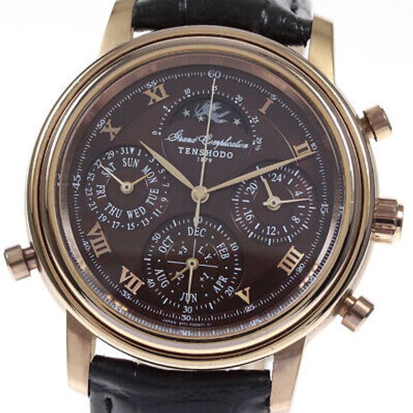 TENSHODO Grand complication 6771-T012779 Moon phase Quartz Men's Watch ...