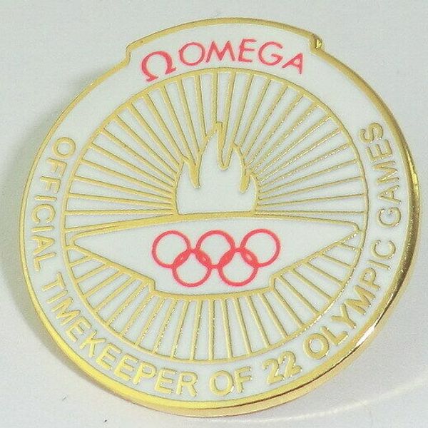 Omega PIN BADGE-Official Timekeeper of 22 Olympic Games rarity ...