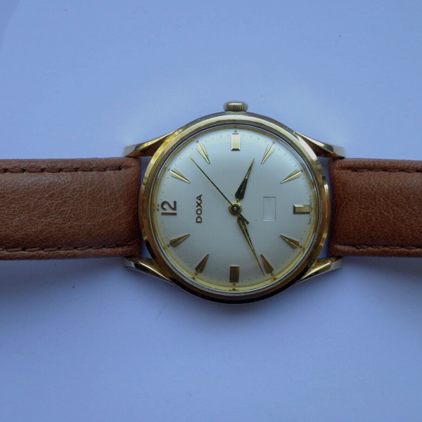 HAU: DOXA, Swiss Made, Hd. Elevator, 20 Mic. Gold plaque, runs well ...
