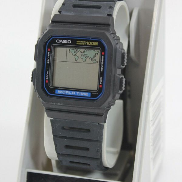 Casio World Time Digital Watch, Module 643 W-50U + Manual & Display ...