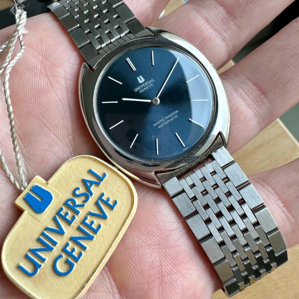 [WTS] Universal Geneve White Shadow - blue sunburst dial, GF bracelet ...