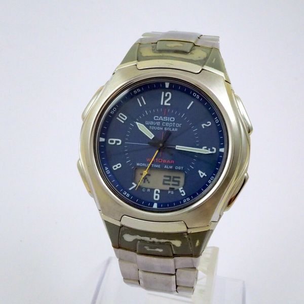 Casio Watch WVA-430J [3311] Wave Ceptor Solar Radio stainless bress ...