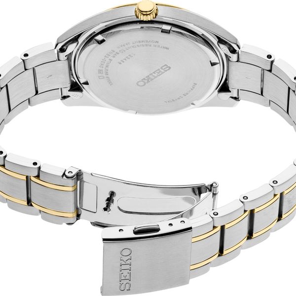 Seiko Quartz White Dial Two-tone Men's Watch SUR312 | WatchCharts ...
