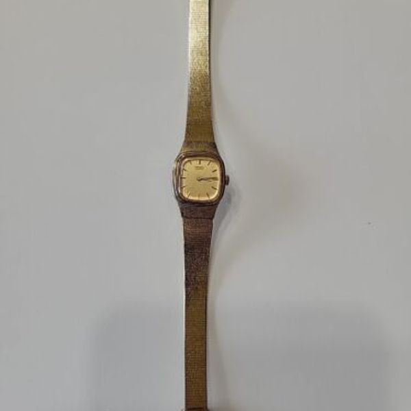 Ladies Seiko Gold Tone Quartz Watch Small Slim wrist Band Model 2020 5779 | WatchCharts Marketplace