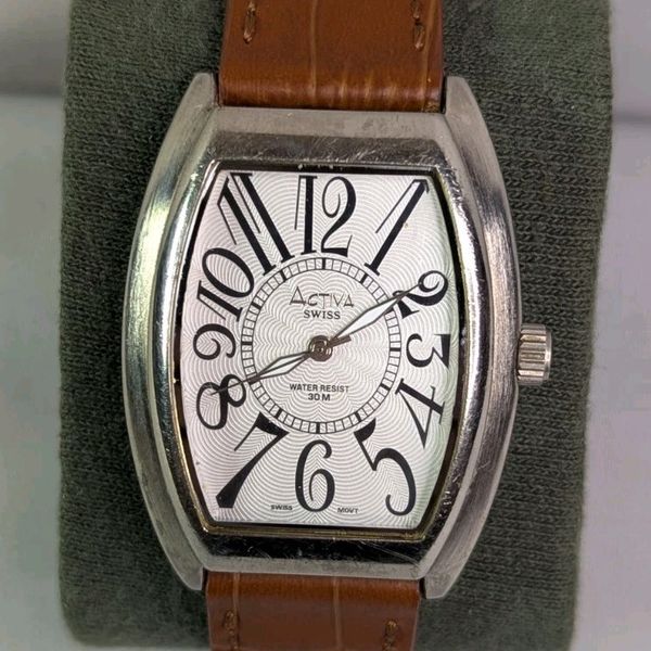 Activa Men's Swiss Quartz Watch Franck Muller Style With New Leather ...