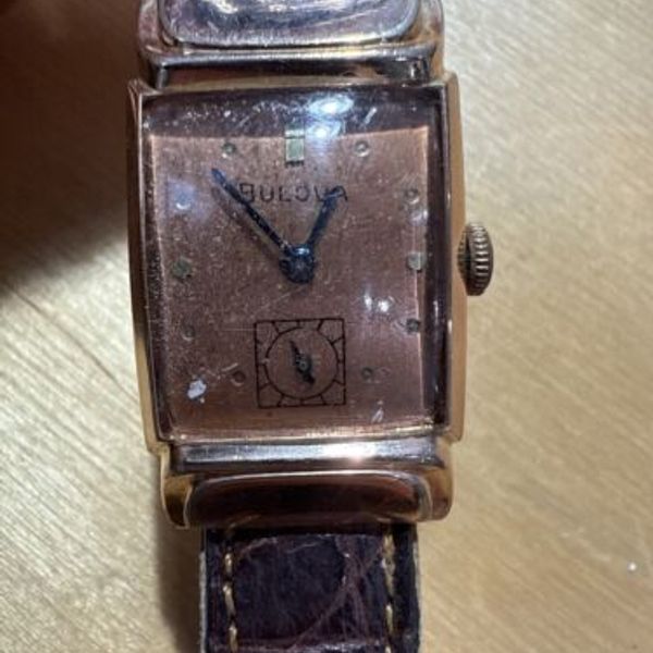 Vintage Bulova Men's Tank 14k Gold Filled Watch - As Is | WatchCharts ...