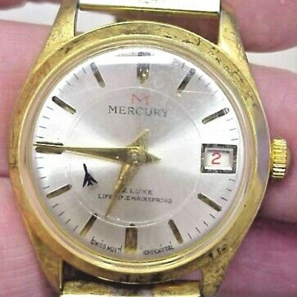 H.Ritz Co. Swiss Mercury Mens Watch with Magic Jet Plane Seconds Hand ...