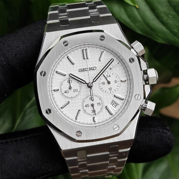 Seiko AP Royal Oak Chronograph White Dial 42mm | WatchCharts Marketplace