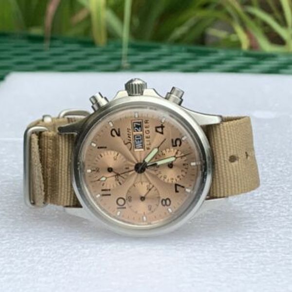 Sinn 356 St Copper Flieger Pilot ll Chronograph Wristwatch automatic ...
