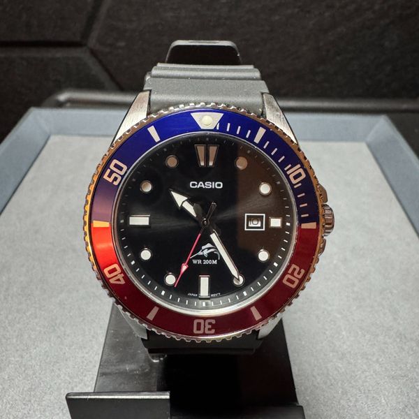 Casio Duro Pepsi Dial (Red/Blue) Diver Wristwatch - MDV106B-1A2V ...