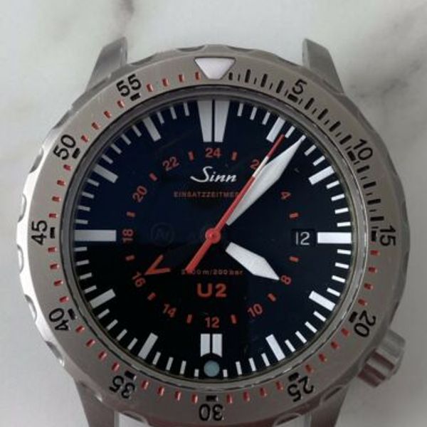 Sinn U2 EZM 5 Automatic Diver 44mm TEGIMENT Steel German Watch 2000M ...