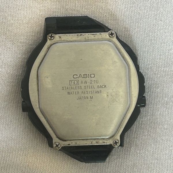 Casio Aw-210 Vintage Watch *UNTESTED* (Spares & Repairs) Dial Only ...