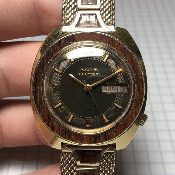 Vintage 1973 Bulova Accutron "Woody" Tuning Fork 2182 Watch with ...