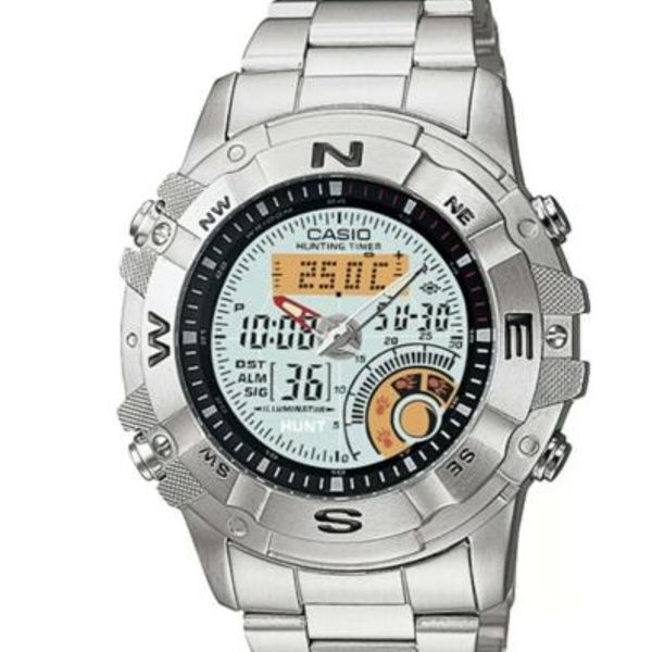Casio Men’s multi-function watch Outgear Thermometer Moon Phase AMW704D ...