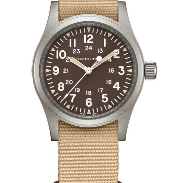 Hamilton Khaki Field Mechanical Brown Dial 38mm Men's Watch H69439901 ...