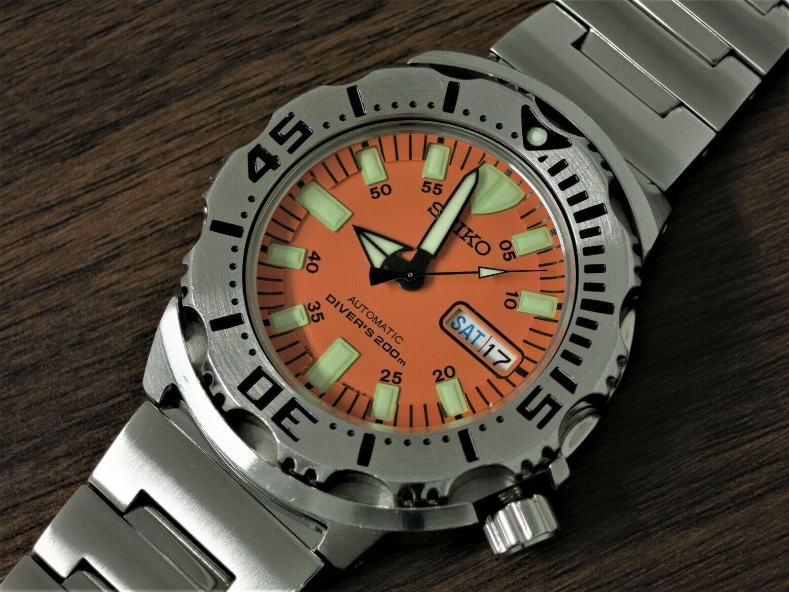 SEIKO SKX781 1st Gen Orange Monster 7s26 0350 Automatic Diver Steel ...