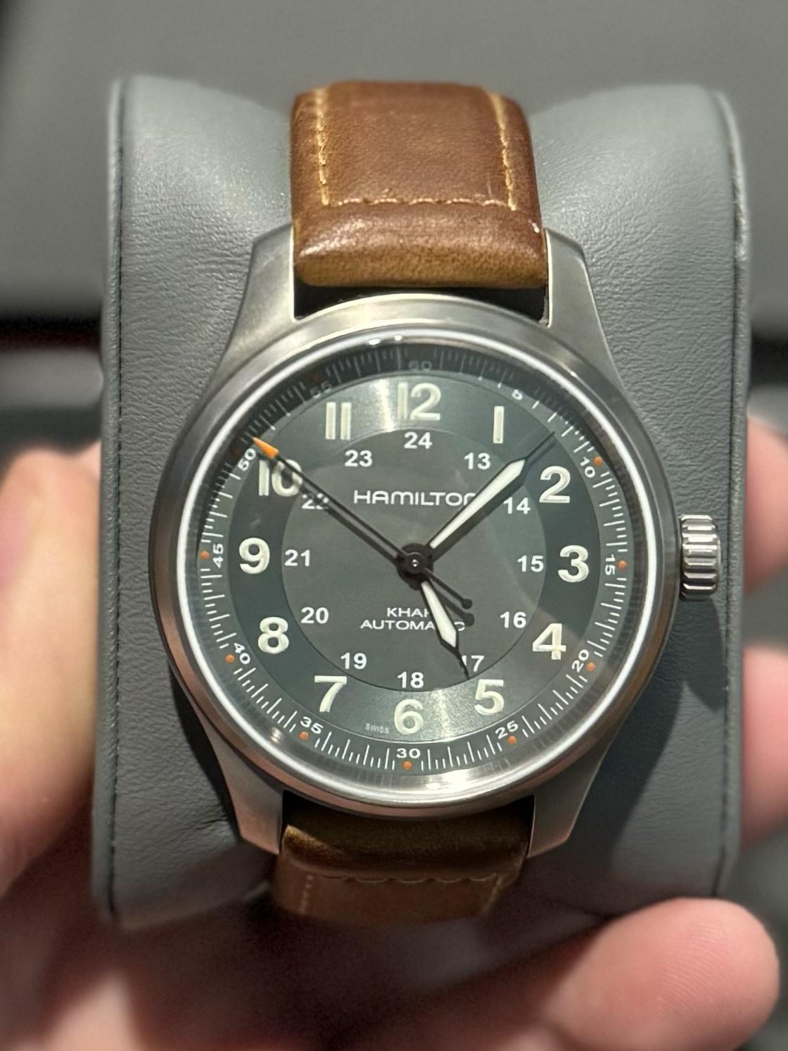 [WTS] Hamilton Khaki Auto Titanium Green Dial | WatchCharts Marketplace