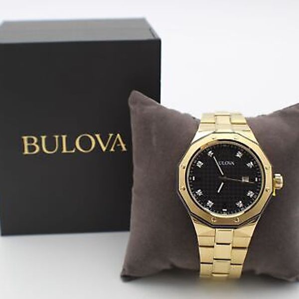 Bulova 98D182 Dress Classic Yellow Gold-Tone Stainless Steel Quartz ...
