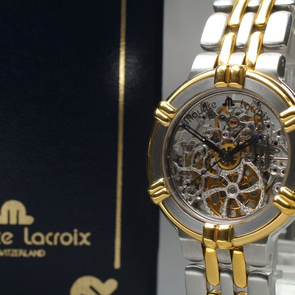 Rare [Exc+5] Maurice Lacroix Calypso Skeleton 14419 No.099 Automatic ...