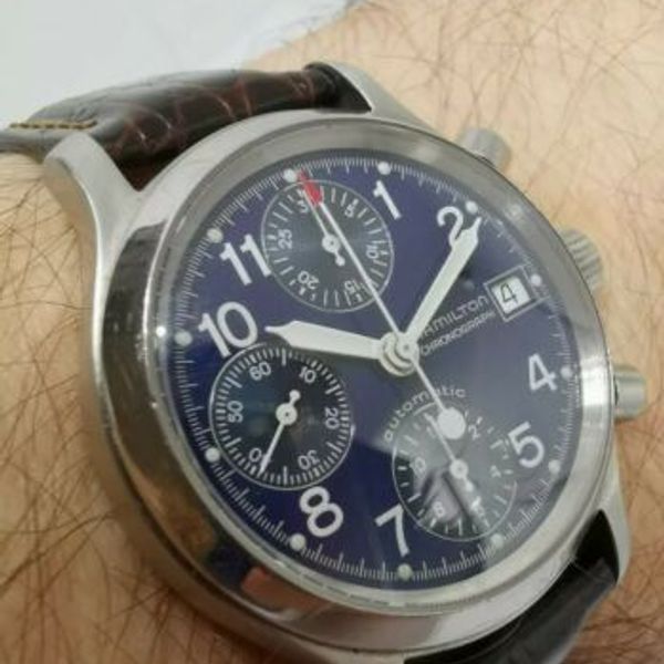 Hamilton Khaki Automatic Chronograph Watch 3830 Valjoux 7750 ...