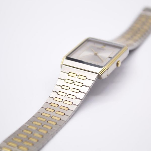 [WTS] 1984 Seiko Quartz Tank Two Tone Silver Dial Men's Wrist-Watch ...