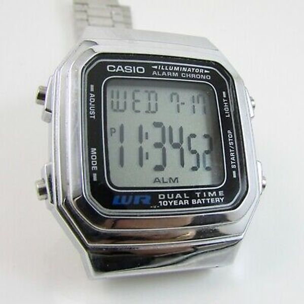 Casio Illuminator alarm Chrono Dual Time 3234 A178W Wristwatch ...