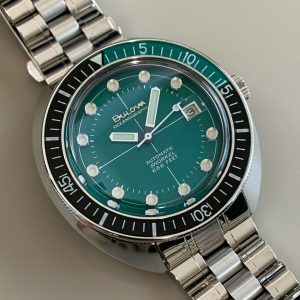 Bulova 96B322 Oceanographer Automatic Devil Diver Green Dial Men's ...
