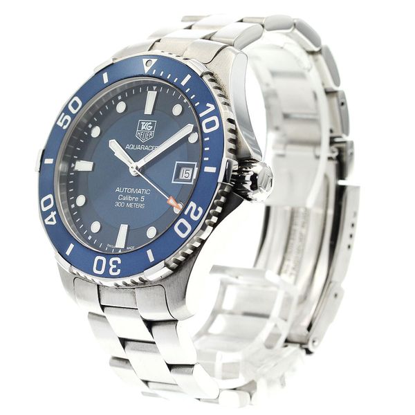 TAG HEUER Aqua racer WAN2111 Caliber 5 Blue Dial Automatic Men's Watch ...