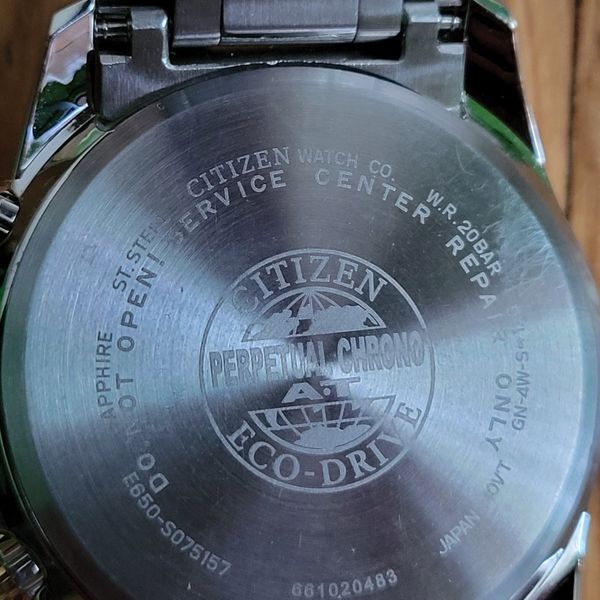 Citizen Atomic Eco-Drive E650-S075157 Sapphire Crystal Two-Tone ...